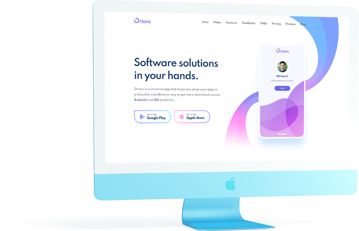 Orions - App Landing Page React Template